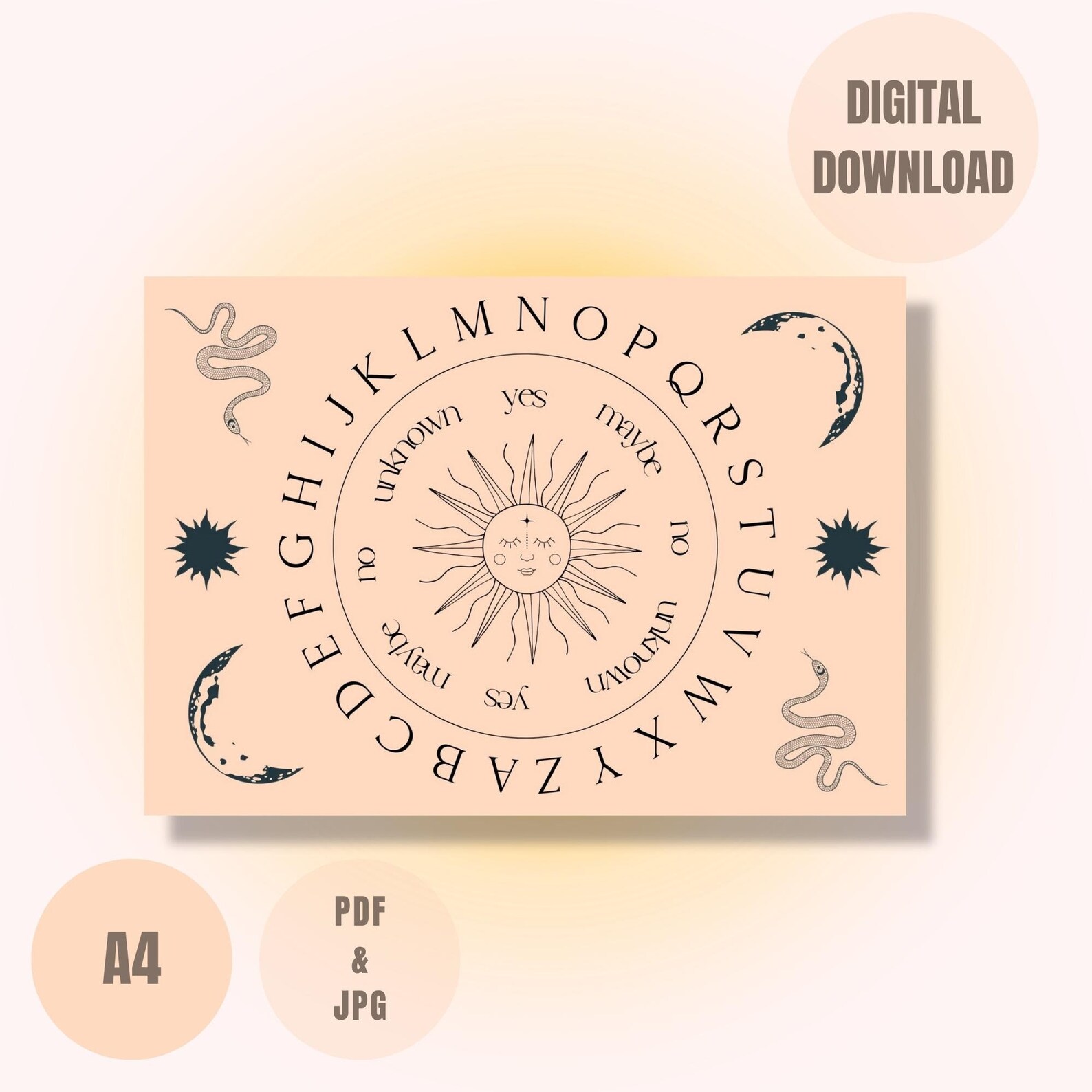 Pendulum Board Printable Chart Pages Dowsing Chart Alphabet Editable ...
