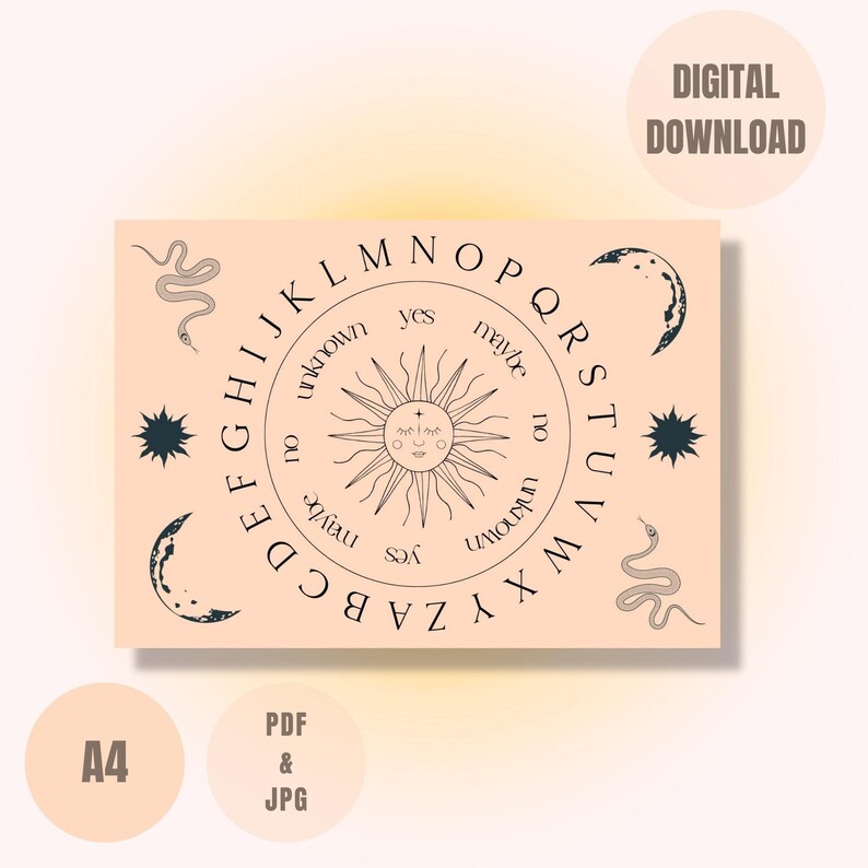 Pendulum Board Printable Chart Pages Dowsing Chart Alphabet Editable ...