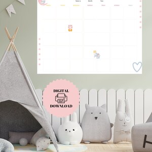 Editable Planner Homeschool for Kids, Kids Weekly Planner, Kids Monthly ...