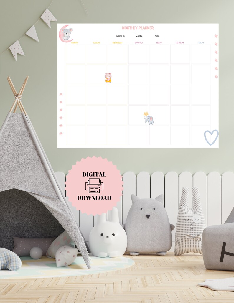 Editable Planner Homeschool for Kids Kids Weekly Planner - Etsy