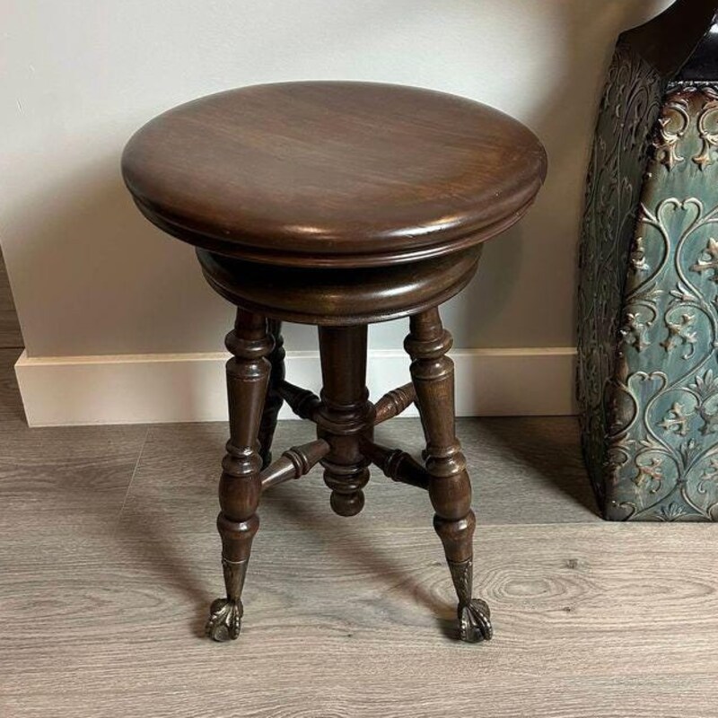 Antique Piano Stool - Etsy