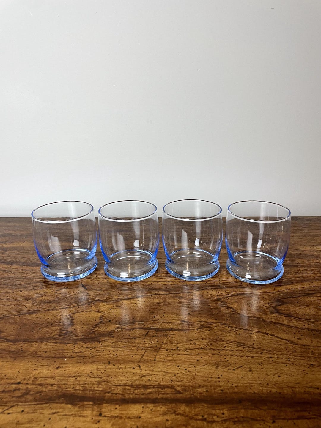 Vintage Libbey Misty Blue Glasses | Set of 4 Light Blue Clear Glasses ...