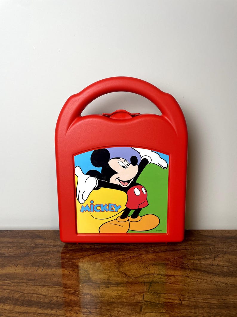 Rare Tupperware Mickey Mouse Lunchbox | Disney Red Carrying Container ...