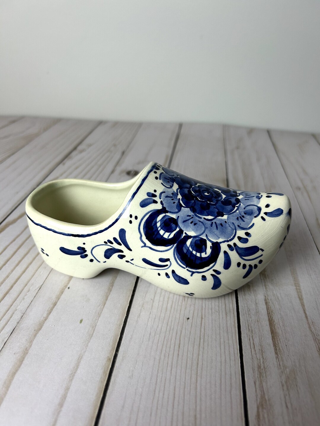 Vintage Holland Dutch Delft Blue Pottery Ceramic Blue and White Clog ...