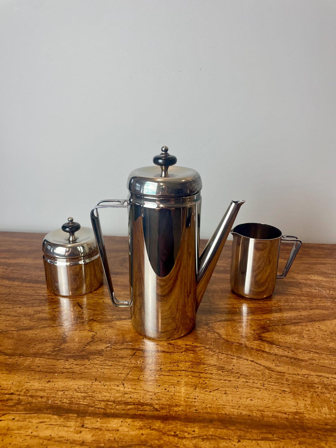 Midcentury Modern Atomic Tea Set | Silverplated Coffee Pot, Creamer ...