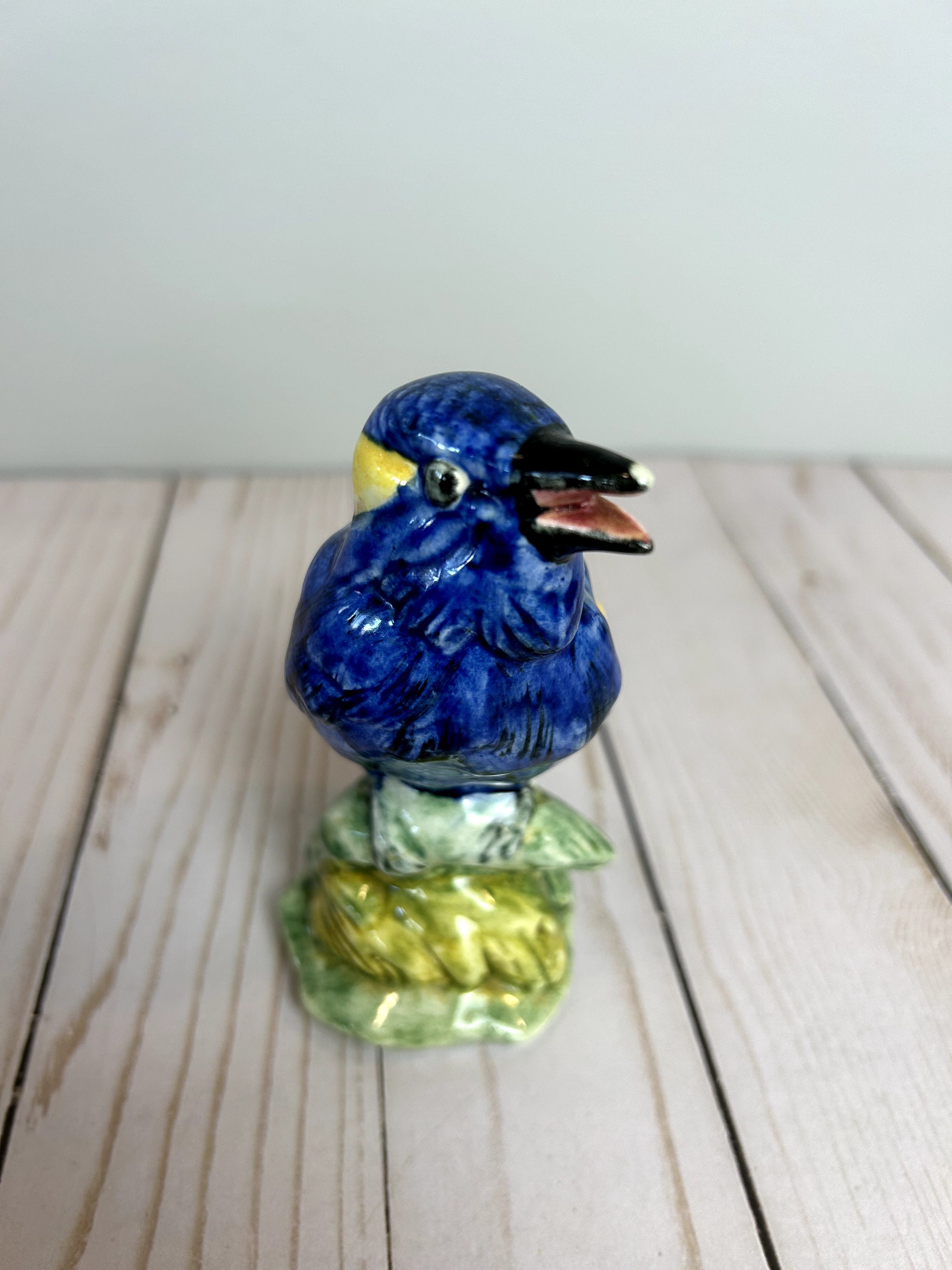 Vintage Stangl Ceramic Bird Figurine Bobolink 3595 Blue-yellow Pottery ...