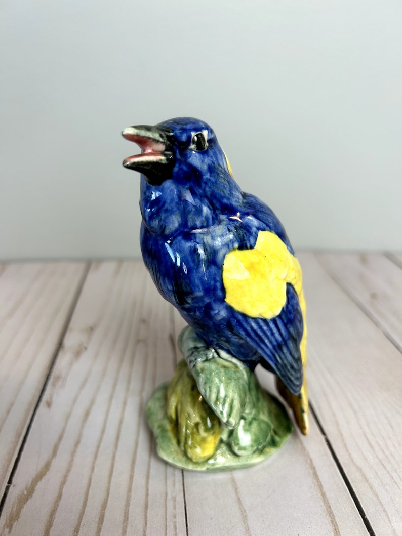 Vintage Stangl Ceramic Bird Figurine Bobolink 3595 Blue-yellow Pottery ...