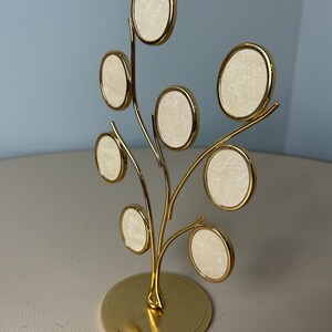 Vintage Brass Mini Oval Photo Tree Stand Minor Scratches 8.5 TALL ...
