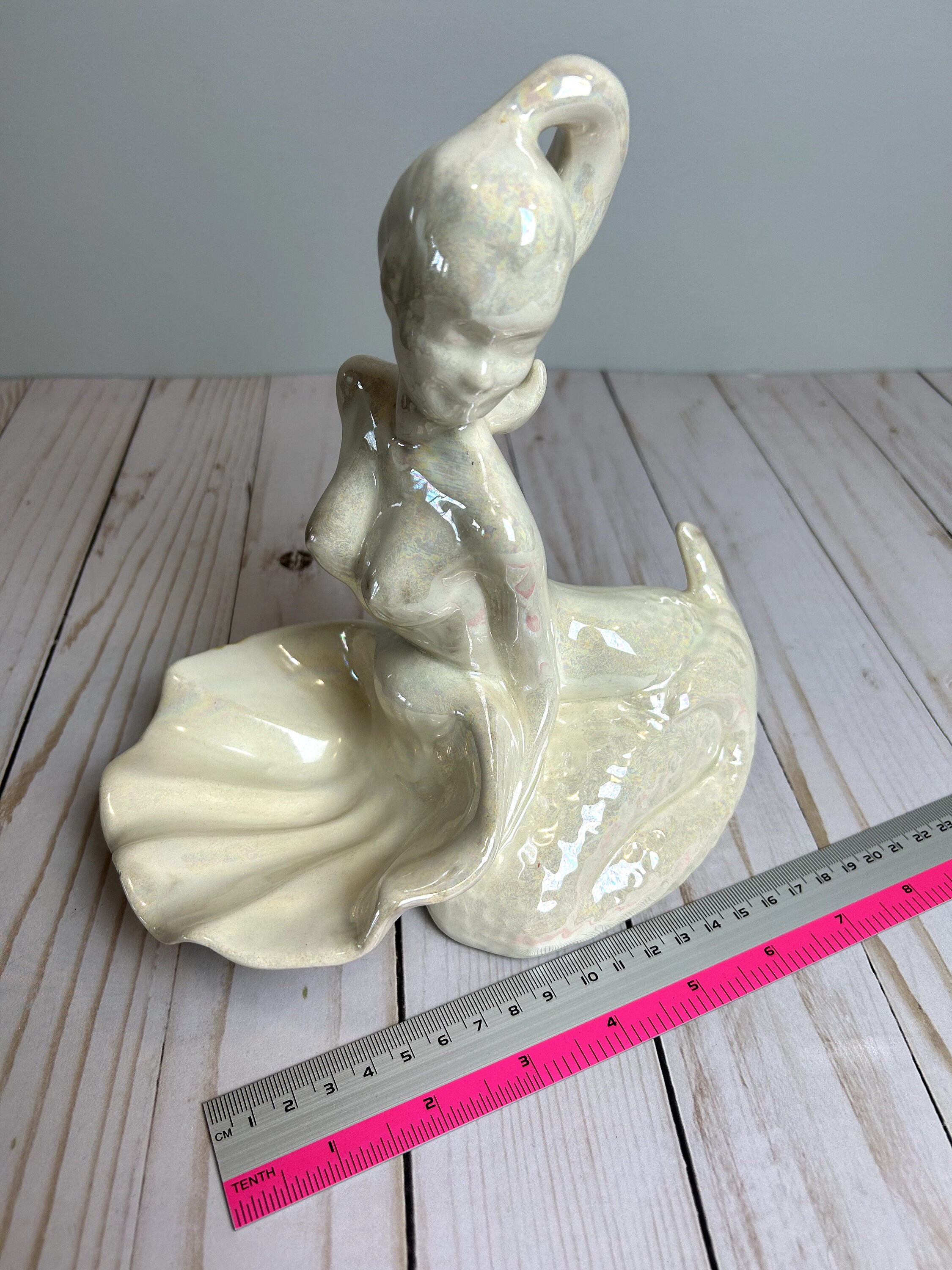 Vintage Ceramic Mermaid Soap Dish Shell Jewelry Holder Trinket Dish ...