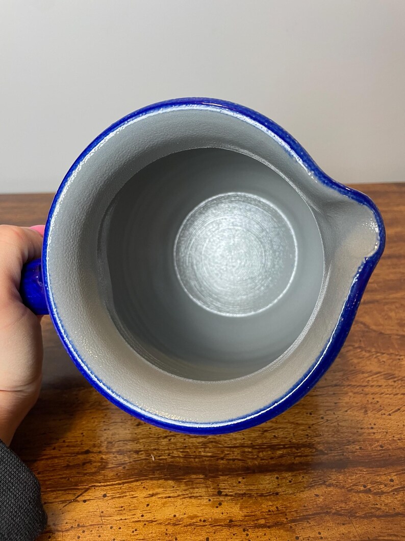 Vintage Handarbeit Salt Glazed Ceramic Pitcher W/ Handle | German Heavy ...