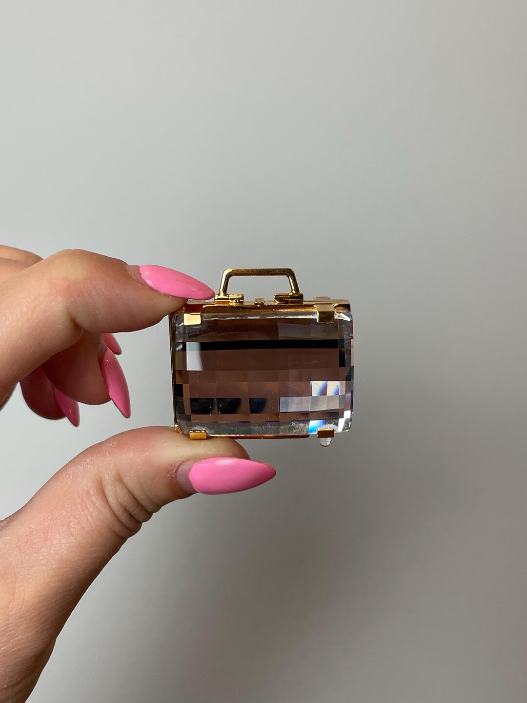 Rare Vintage Swarovski Crystal Suitcase Mirror Compact or Photo Frame ...