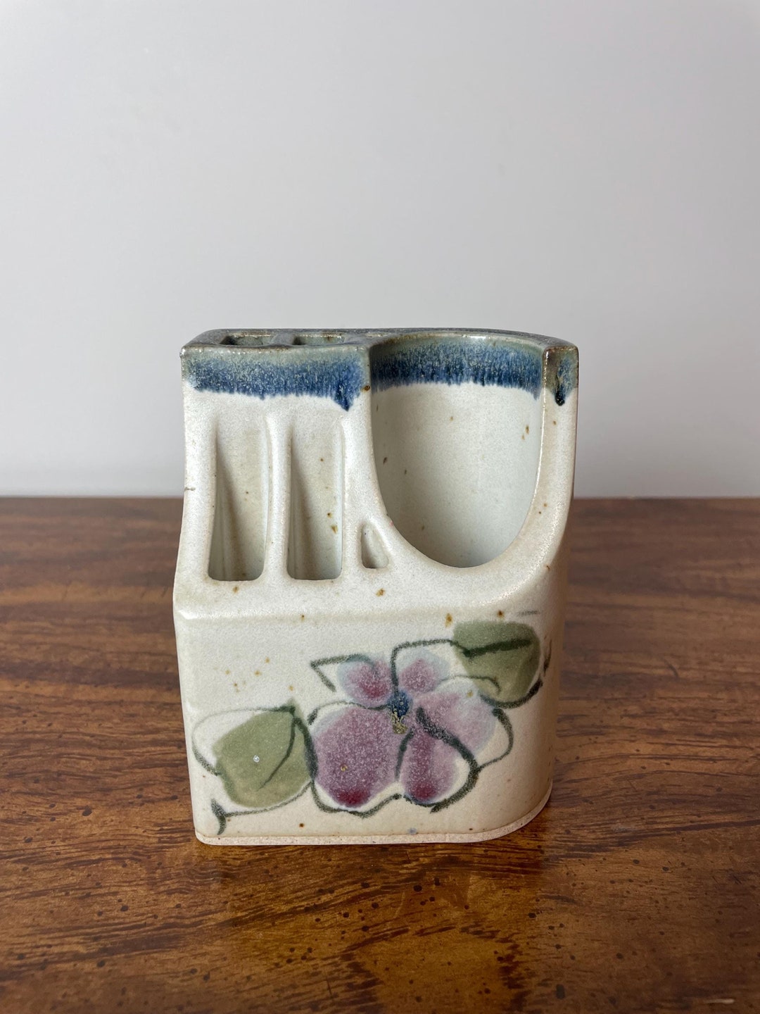 Studio Art Pottery Desk Organizer | Artist Stamped Ceramic Pen and ...