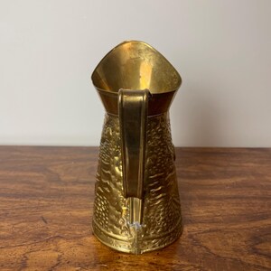 Vintage Hammered Brass Water Pitcher | Made in England Pub Scene Design ...