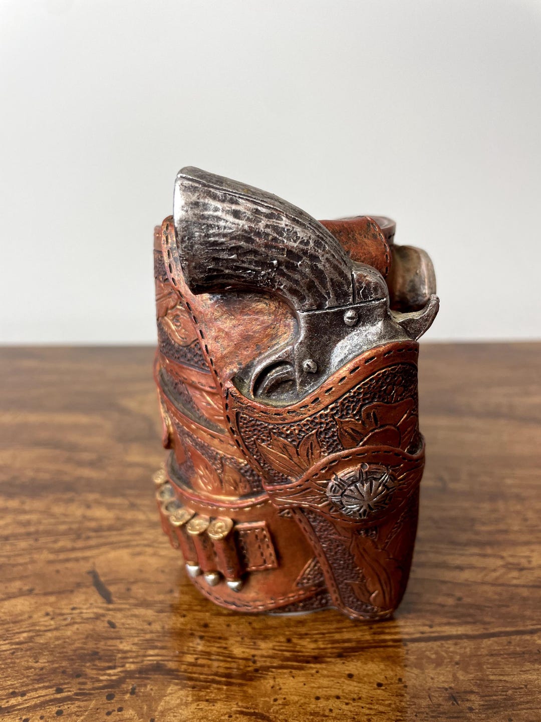 Vintage Western Cowboy Pen/pencil Holder Rustic Cowboy Desk Accessories ...