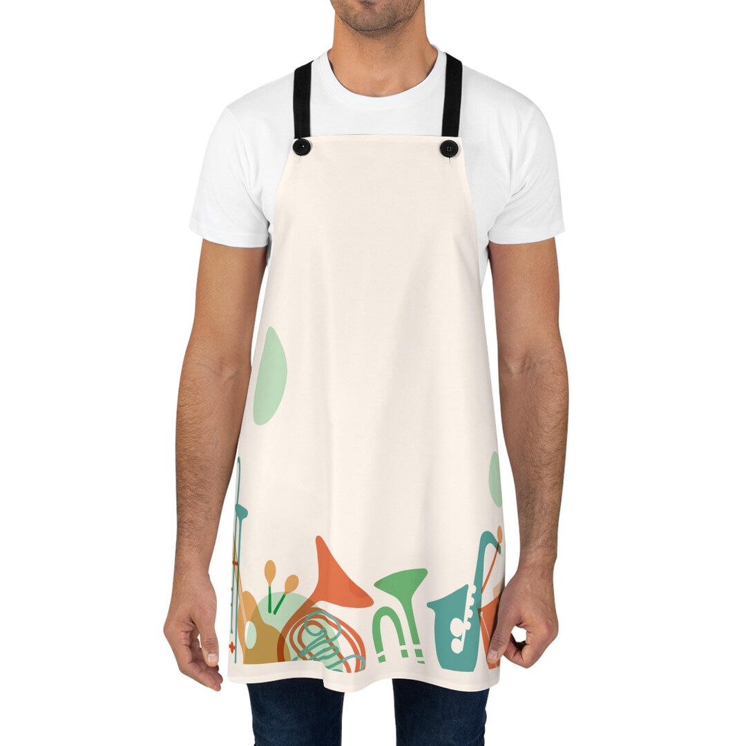 Mid-century Music Teacher Apron: Poly Twill Chef Apron - Etsy