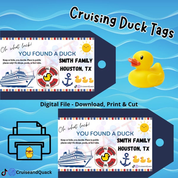 Cruising Duck Labels - Etsy