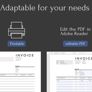 Invoice Template, Editable Invoice Template, Business Invoice ...