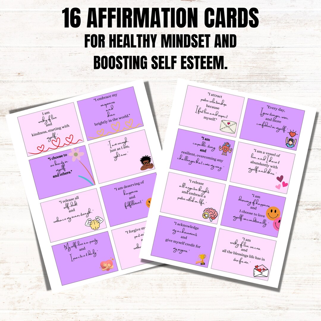 Positive Affirmation Card Deck Self-love Positive - Etsy