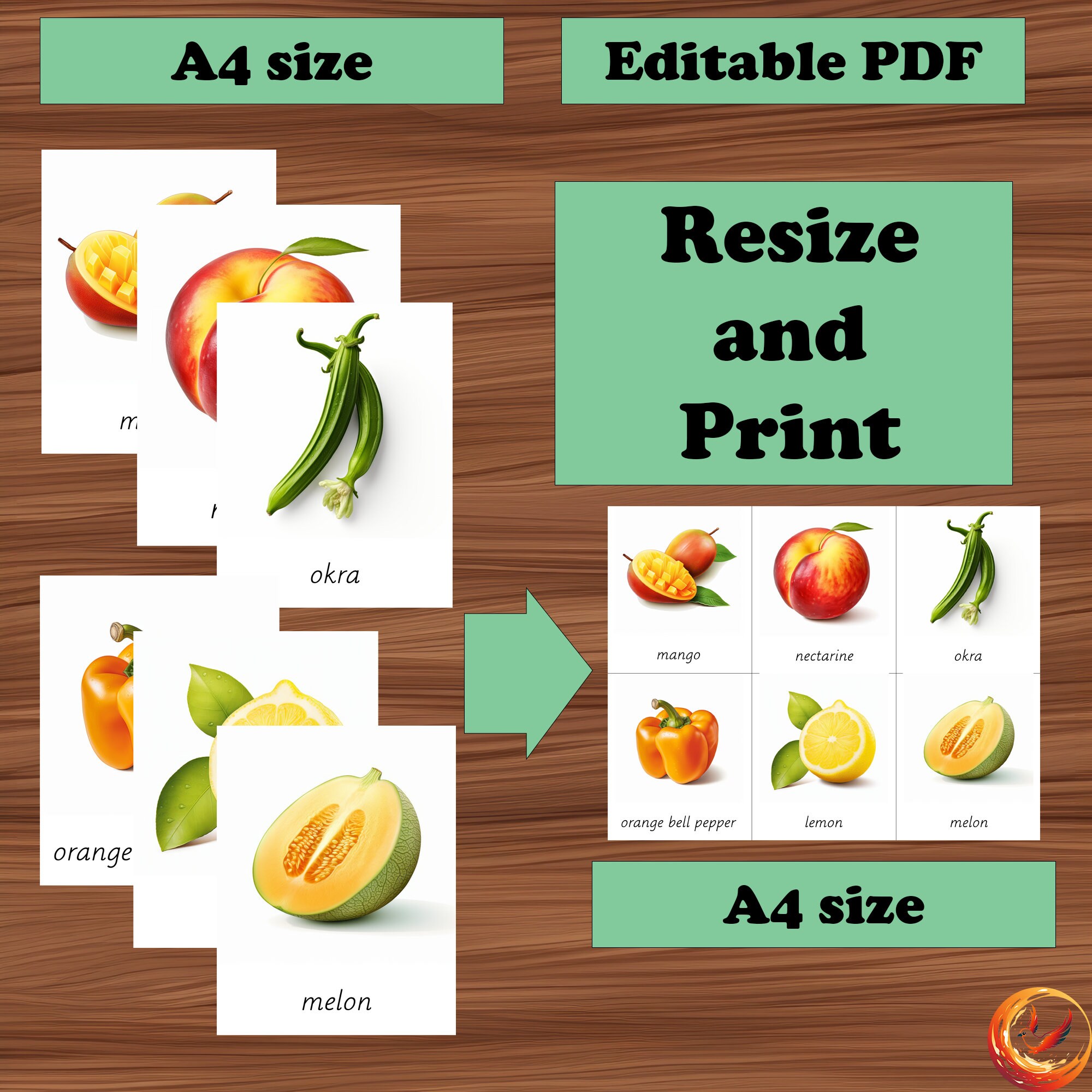 Fruit Fruits for Children Kids 43 Editable Montessori Cards - Etsy