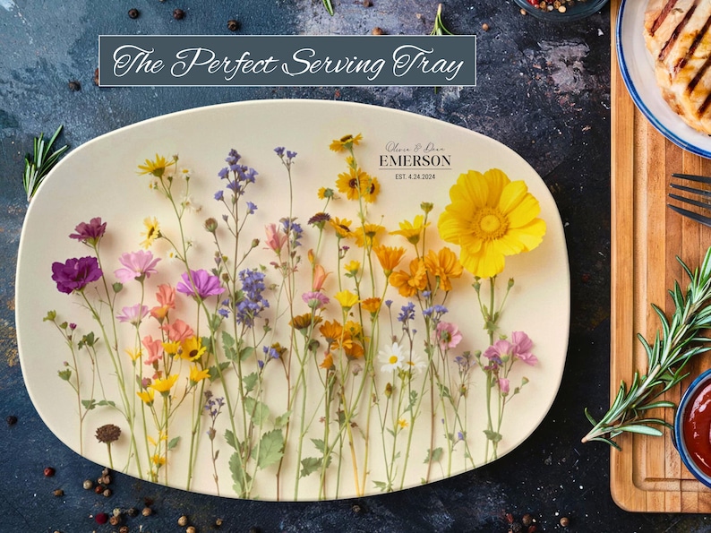 Personalized Platter With Name, Custom Serving Tray, Epoxy Style ...