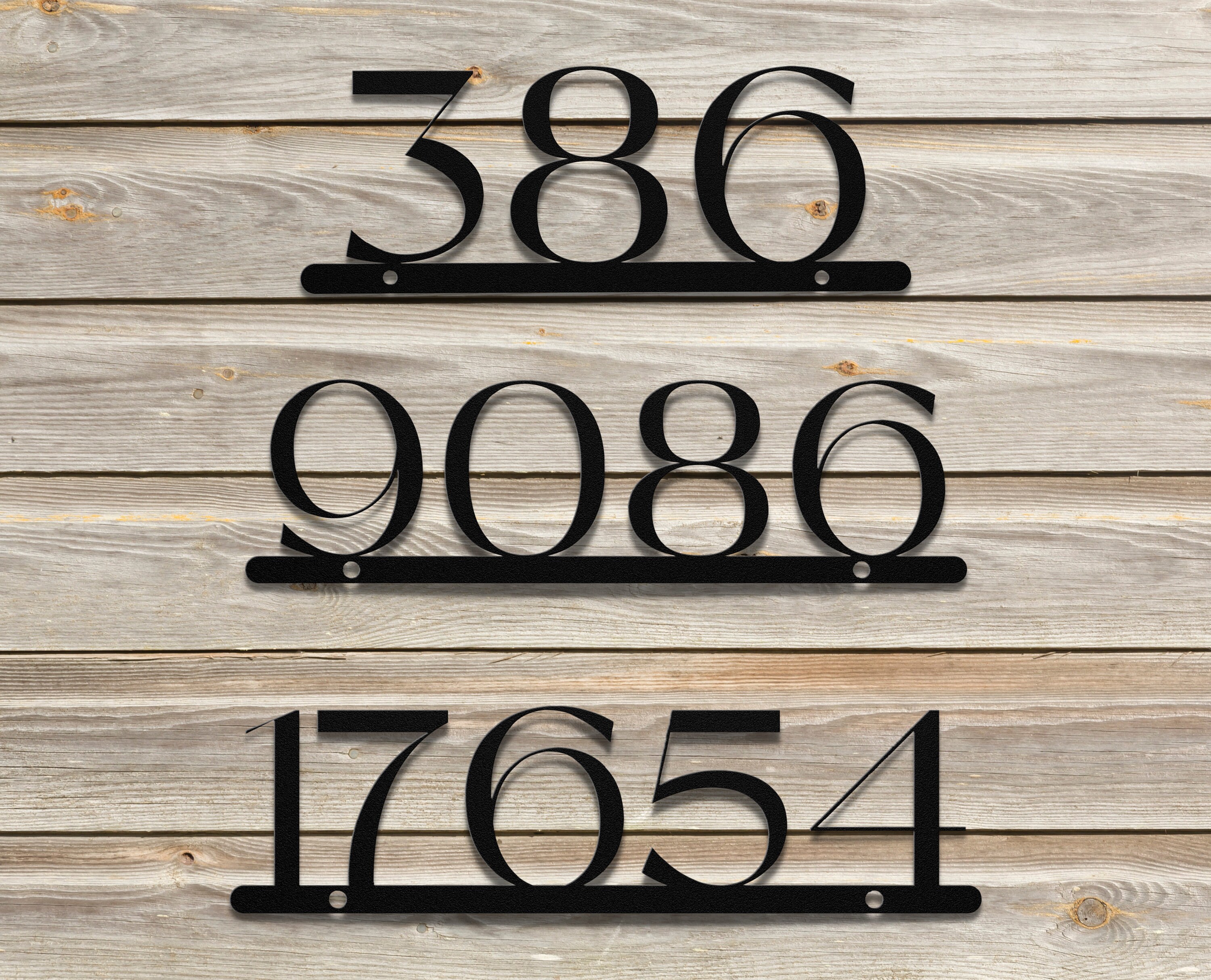 Mid Century Metal House Number Sign, Address Number Sign, Modern ...