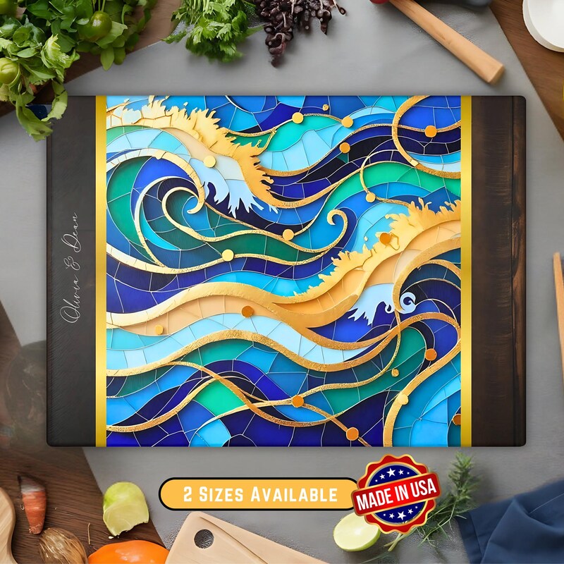 Aqua Stained Glass - Etsy