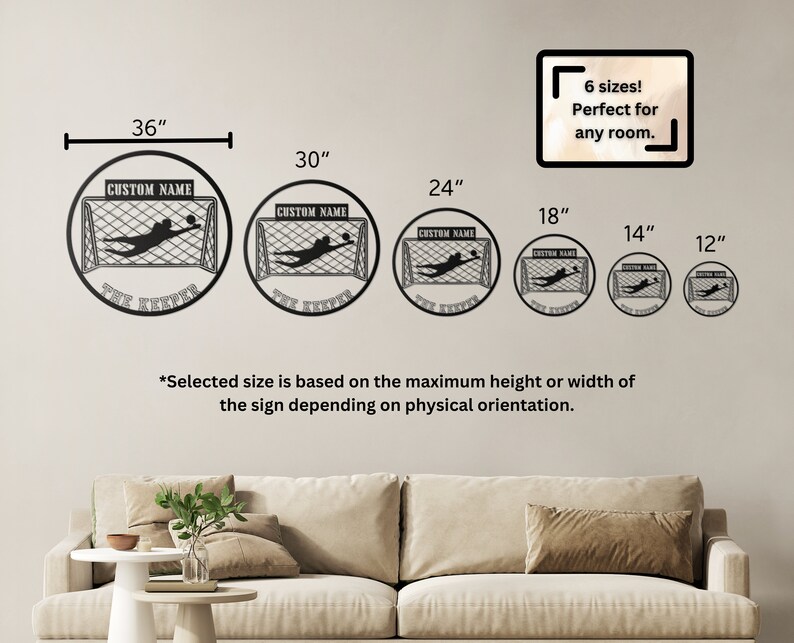 Custom Soccer Goalkeeper Metal Wall Art, Personalized Football Keeper ...