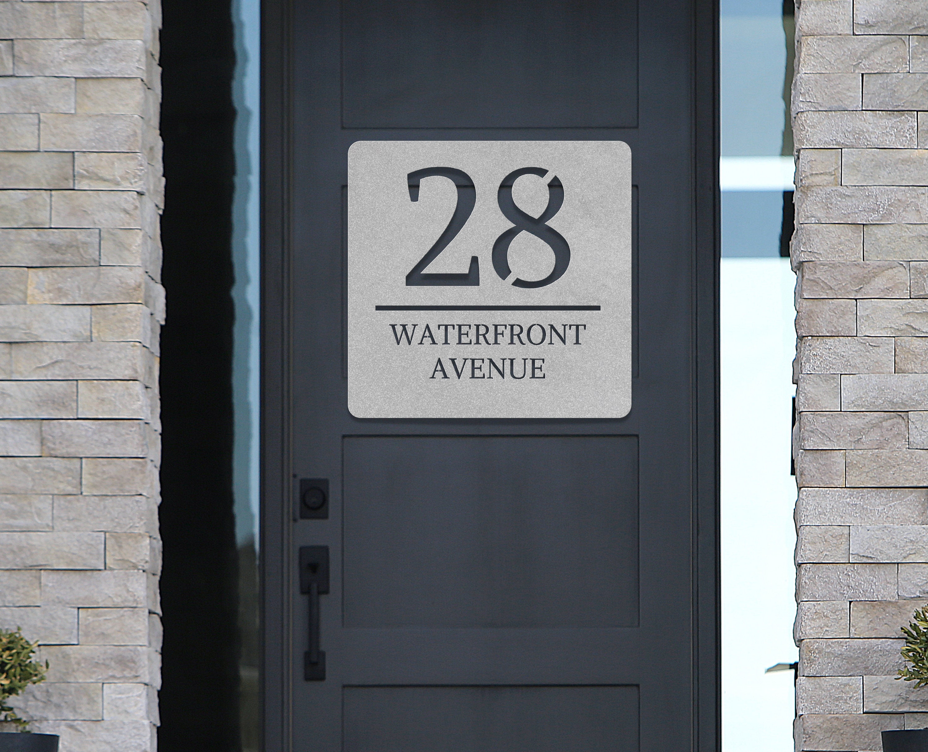 Custom Metal Home Address Sign, House Number Sign, Home Address Sign ...