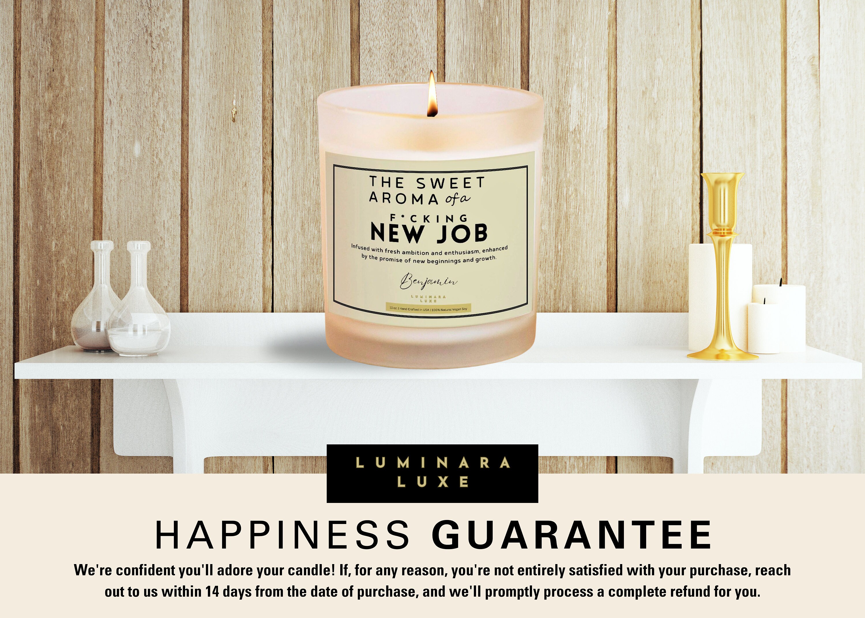 Personalized New Job Gift Custom Friend Job Promotion Candle Funny Job ...