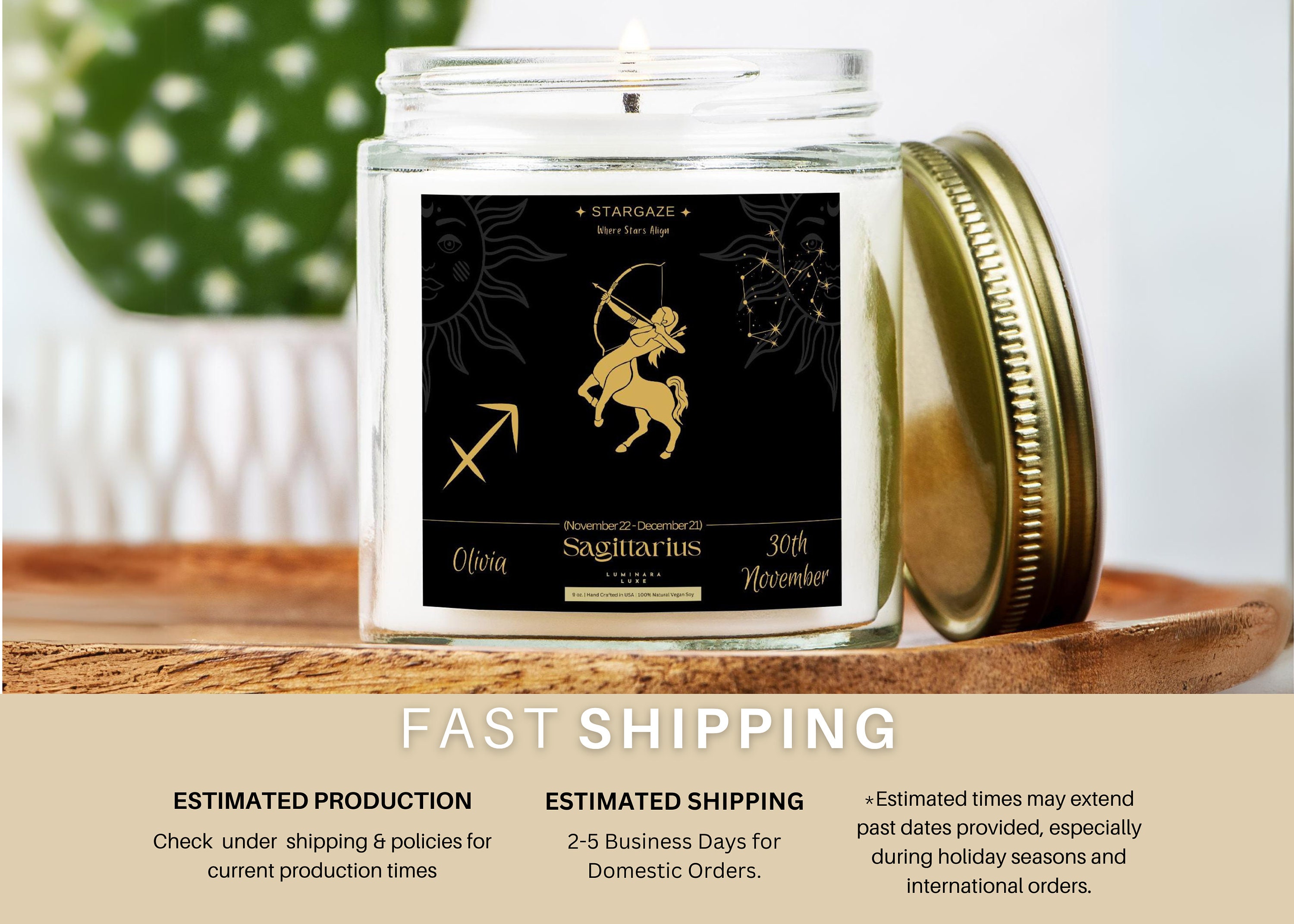 Personalized Birthdate Gift Candle, Custom Birth Month Candle, Pisces ...