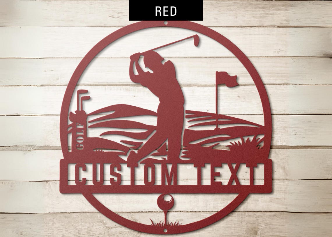 Custom Golf Metal Sign, Golf Gifts for Men, Personalized Golf Sign ...