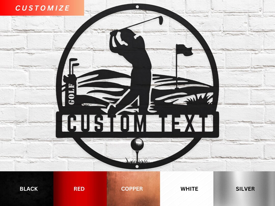 Custom Golf Metal Sign, Golf Gifts for Men, Personalized Golf Sign ...