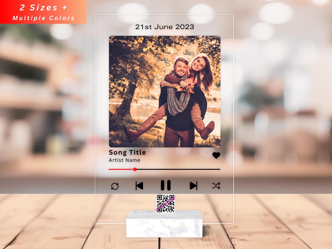 Acrylic Song Photo Plaque, Album Cover Music Playlist Picture Frame ...