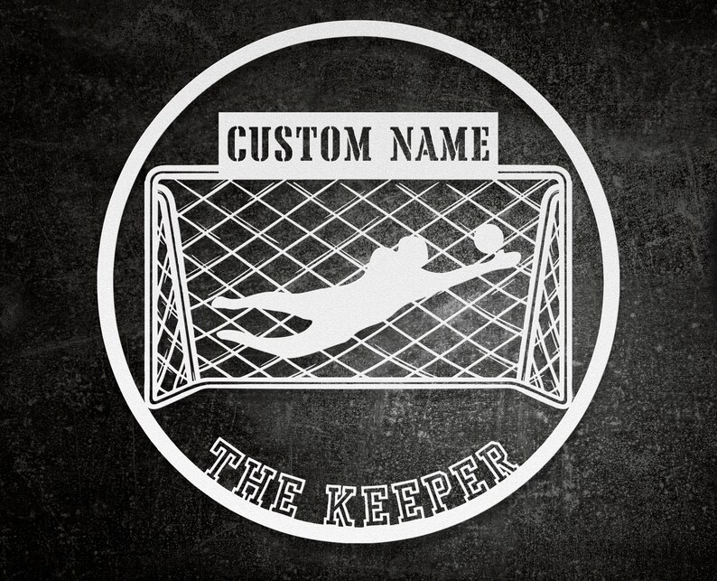 Custom Soccer Goalkeeper Metal Wall Art, Personalized Football Keeper ...