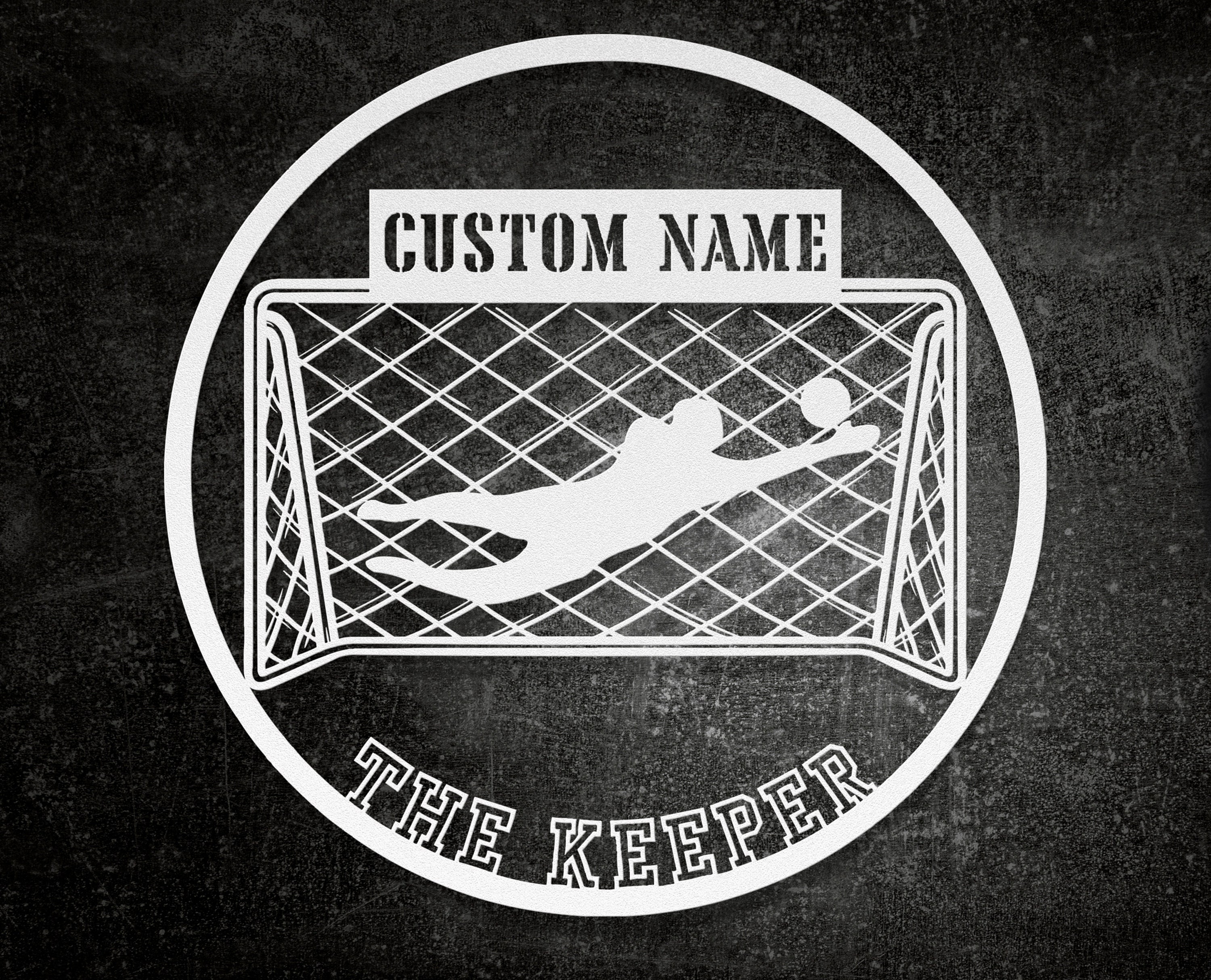 Custom Soccer Goalkeeper Metal Wall Art, Personalized Football Keeper ...