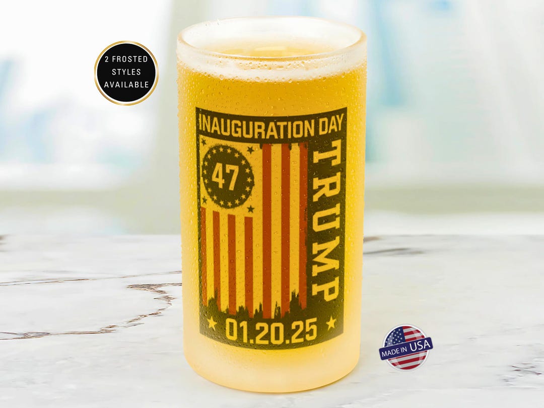 President Donald Trump 16oz Engraved Beer Glass Stein, Right Wing ...