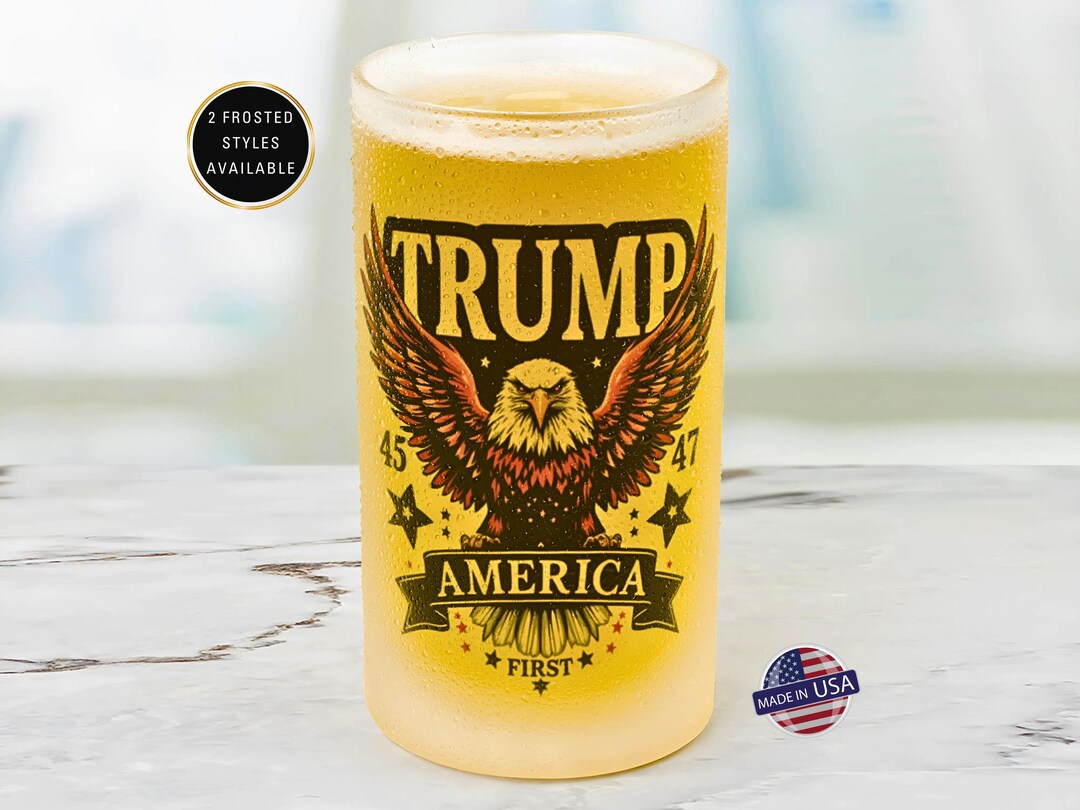 Donald Trump 16oz Engraved Beer Glass Stein, Right Wing Conservative ...