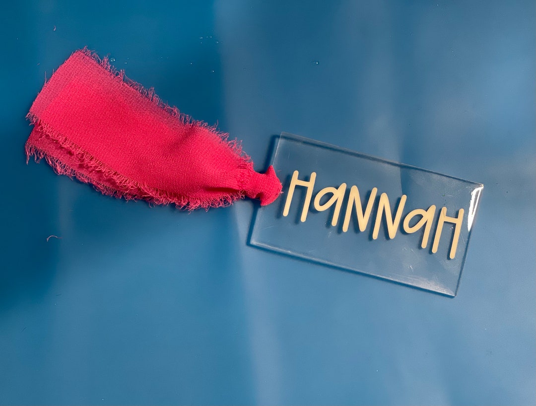 Clear Acrylic Name Tag - Etsy