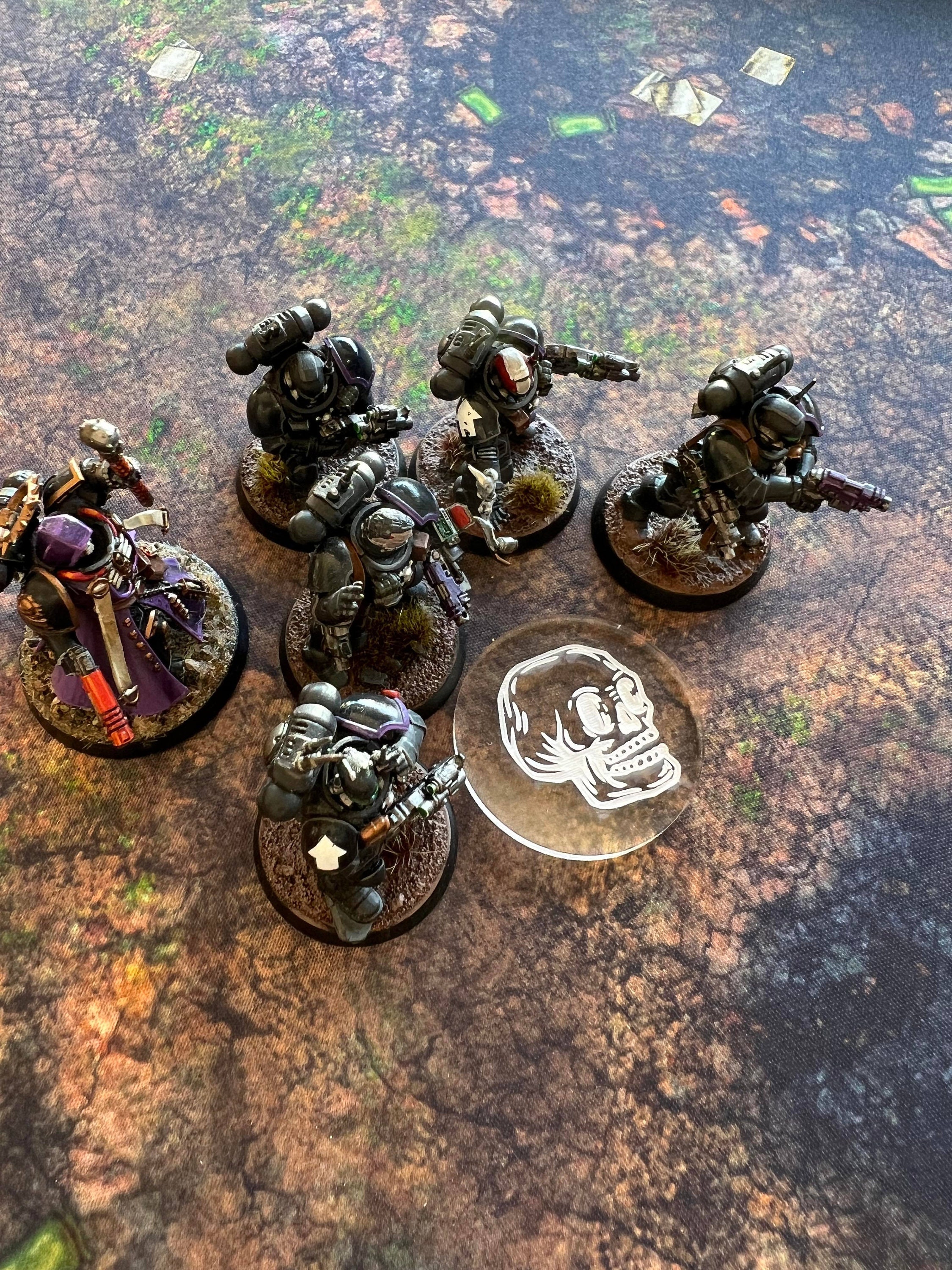 Warhammer 40K Objective Markers. Set of 6, Black or Clear Acrylic ...