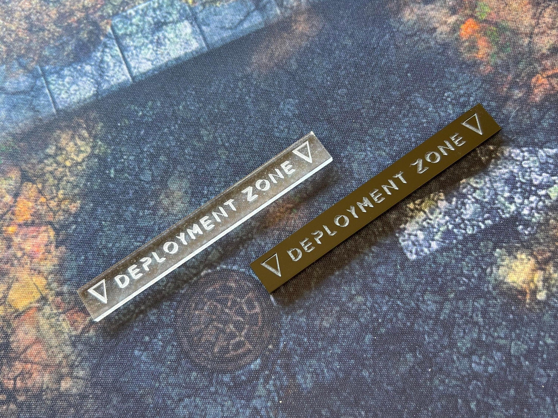 Warhammer 40k Deployment Zone Markers, Clear or Black Acrylic, Pack of ...