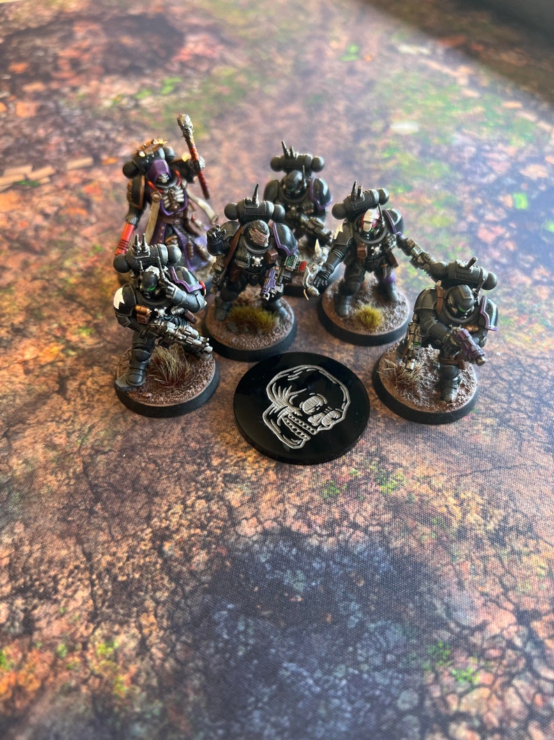 Warhammer 40K Objective Markers. Set of 6, Black or Clear Acrylic ...