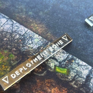 Warhammer 40k Deployment Zone Markers, Clear or Black Acrylic, Pack of ...