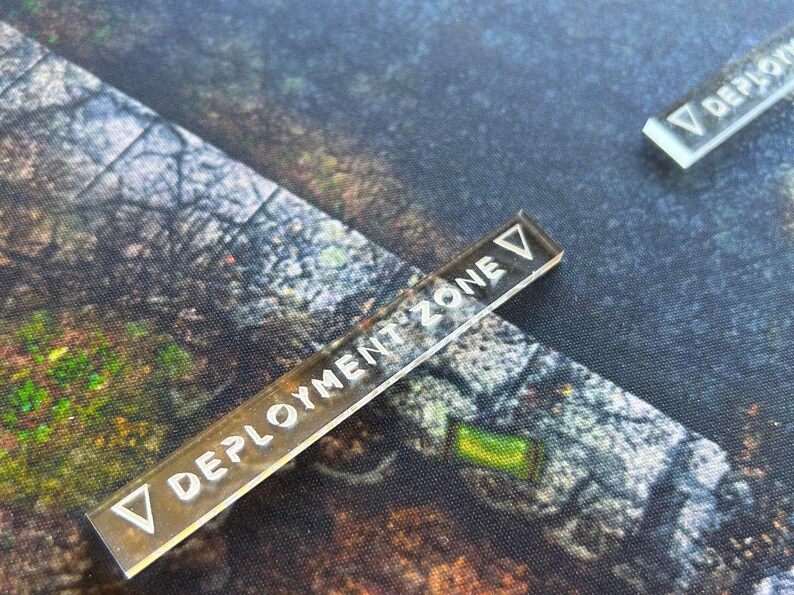 Warhammer 40k Deployment Zone Markers, Clear or Black Acrylic, Pack of ...