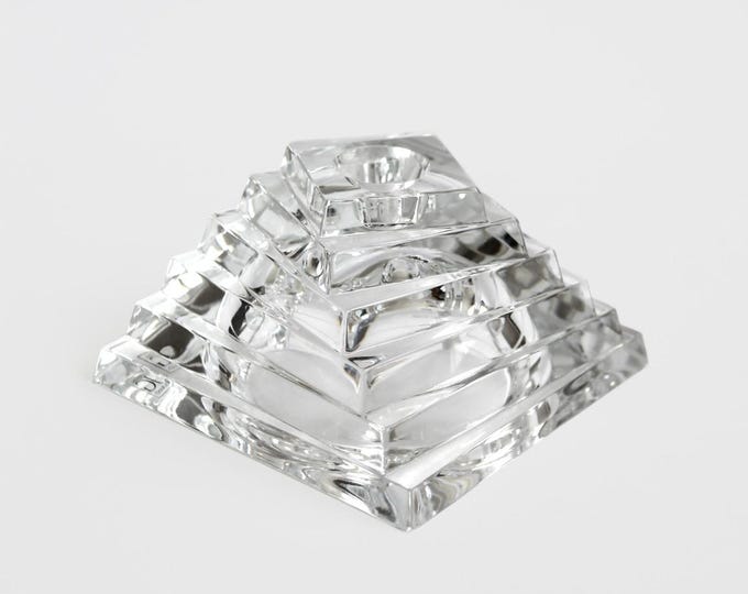 Crystal JG Durand Pyramid Candle Holder - Etsy
