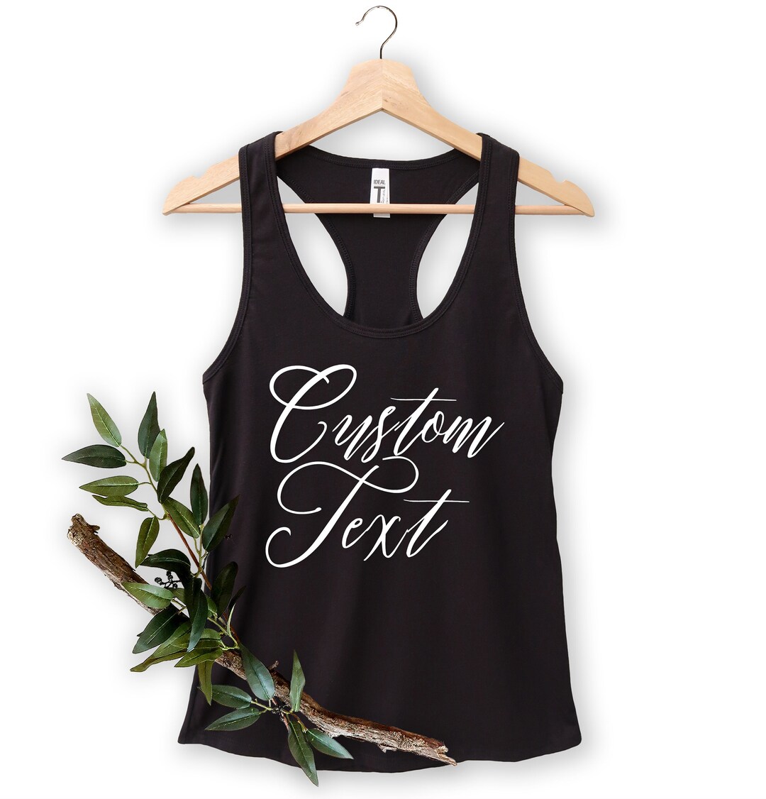 Custom Design Tank Top for Women, Personalized Tank Top, Custom Text ...
