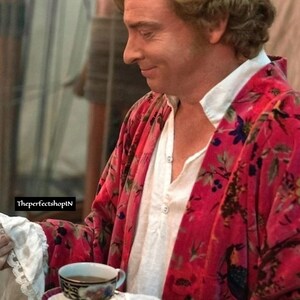 Pink Bird Velvet Banyan Fabric Kimono Cotton Velvet Robe Long, Original ...