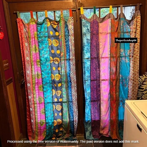 Multi Color Curtains - Etsy