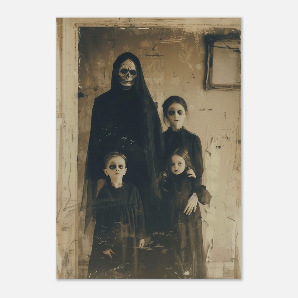 Creepy Kinfolk LIMITED EDITION Gothic Art Print, Skeleton Man With ...