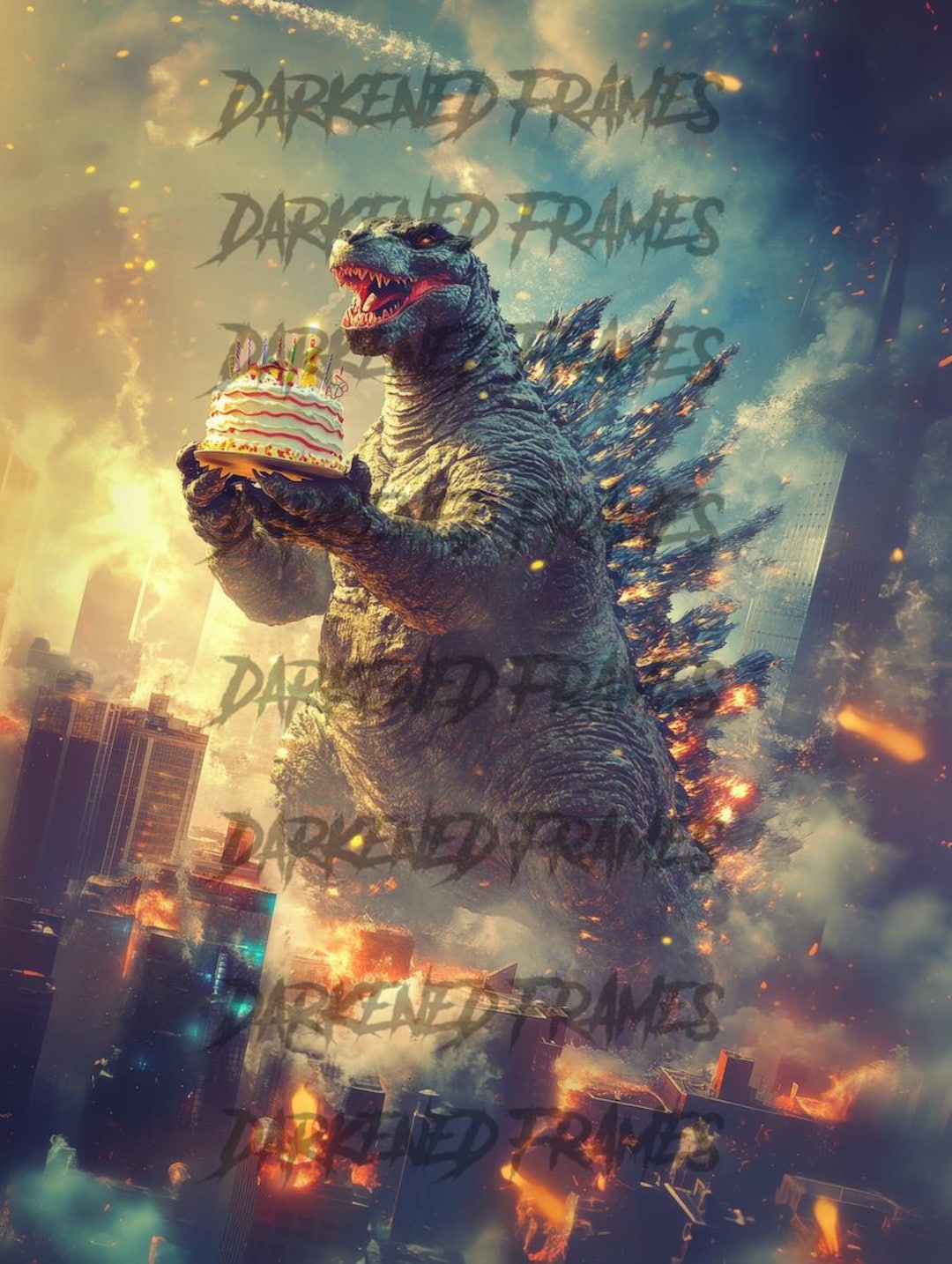Godzilla's Epic Celebration: Gothic Digital Download - Monster With ...