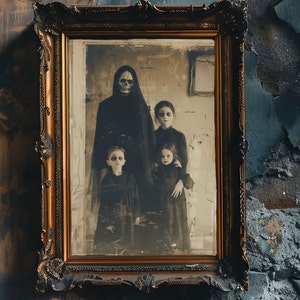 Creepy Kinfolk - LIMITED EDITION Gothic Art Print, Skeleton Man With ...